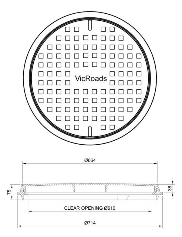 600mm VicRoads Cover Traffic-Signal Class B - Convic Australia